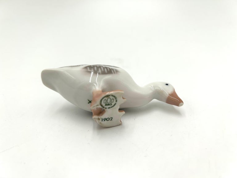 Small Porcelain Figurine "Goose", Bing and Grondahl, Denmark, 1980s For ...