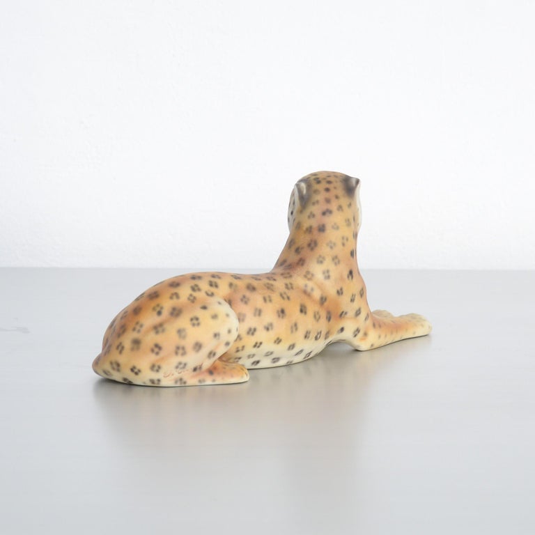 Small Porcelain Leopard Sculpture, Italy at 1stDibs