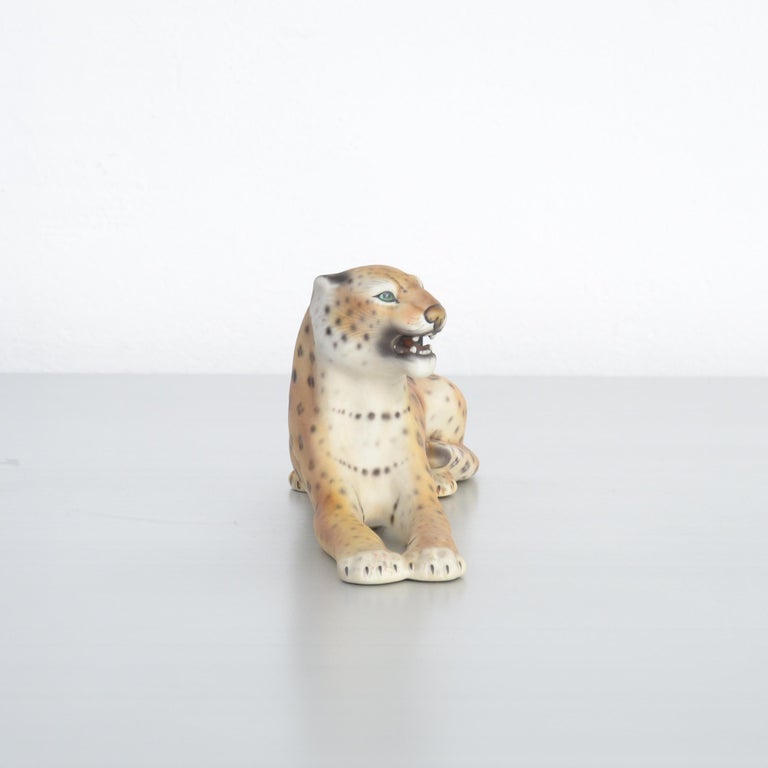 Small Porcelain Leopard Sculpture, Italy at 1stDibs