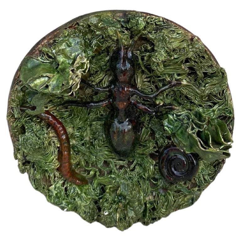 Small Portuguese Majolica Palissy Wall Ant Platter José Francisco De ...