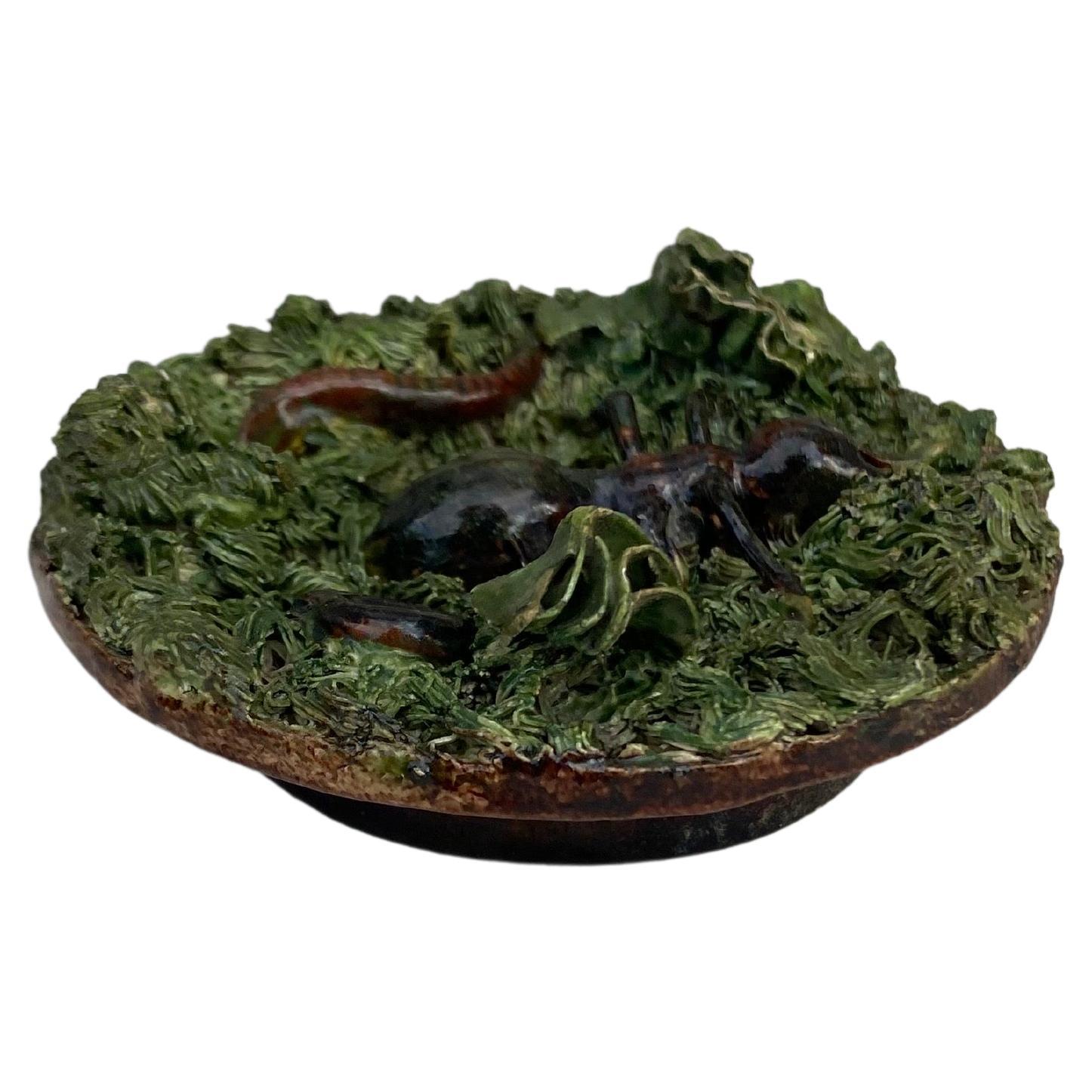 Small Portuguese Majolica Palissy Wall Ant Platter José Francisco De ...