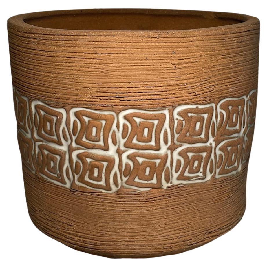 Nautical Art Deco Pottery Waste Basket or Planter at 1stDibs