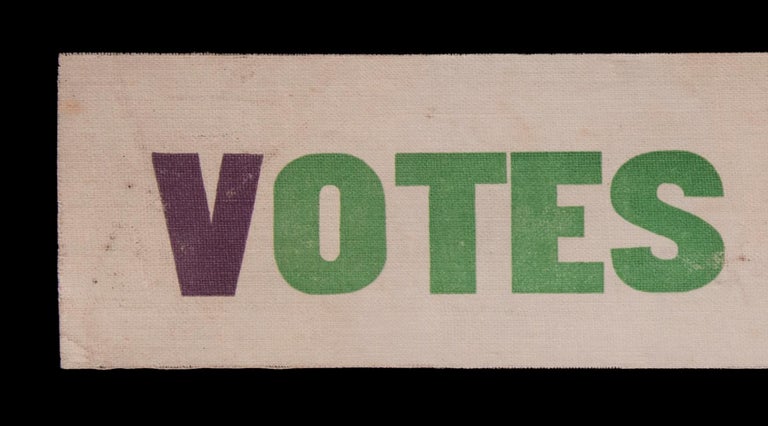 Small Purple and Green Votes for Women Banner at 1stDibs