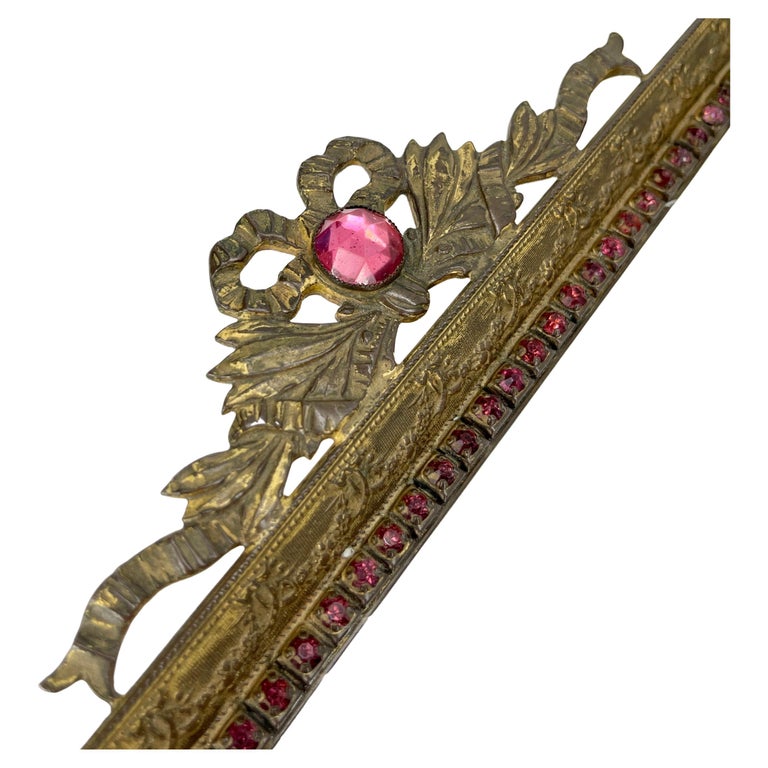 Small Rectangular Gilt Bronze Mirrorglass Vanity Tray For Sale at 1stDibs