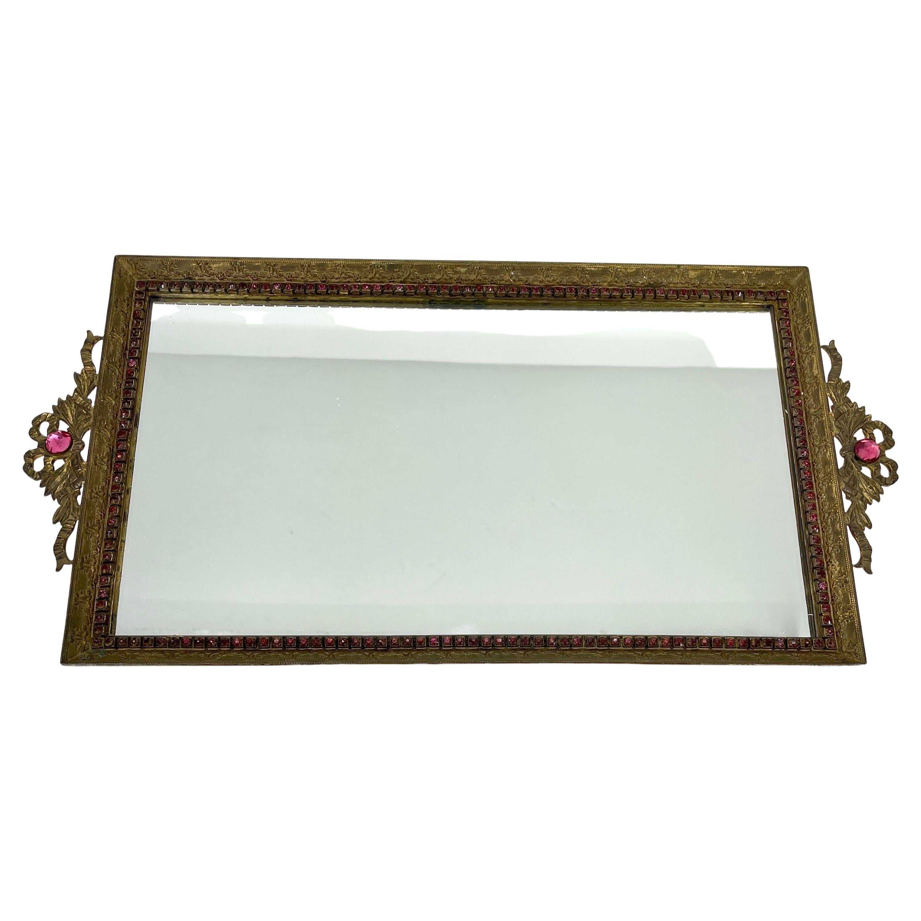 English Rectangular Cutlery Tray of Brass on Lion's Paw Feet at 1stDibs