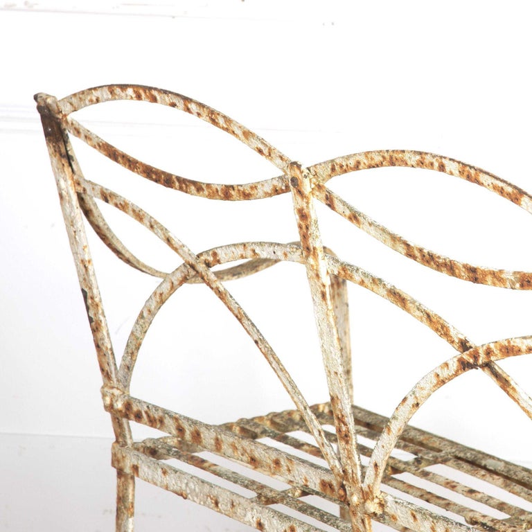 Small Regency Wrought Iron Strap Work Bench at 1stDibs