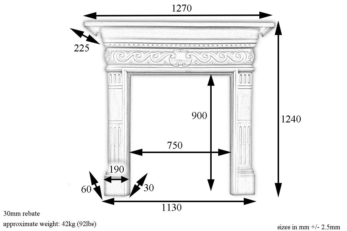 Small restored Victorian cast iron fireplace surround For Sale at 1stDibs