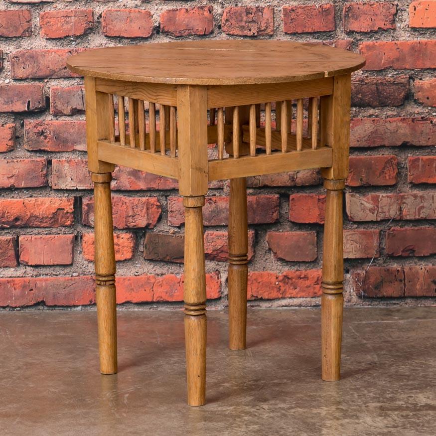 Small Round Antique Swedish Country Pine Side Table at 1stDibs | round ...