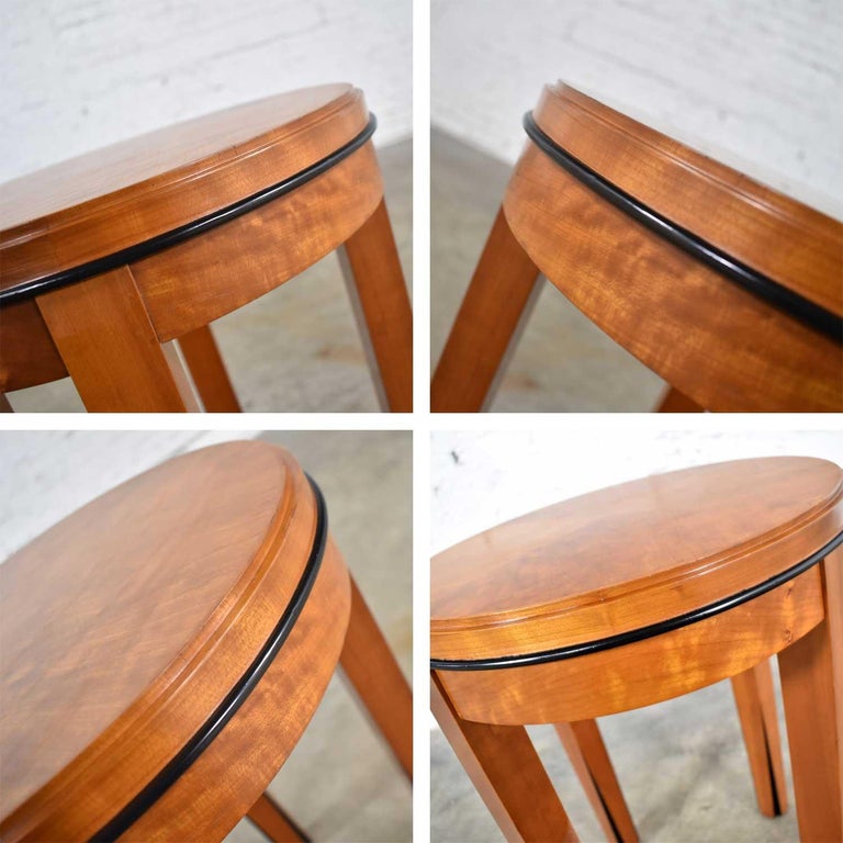 Small Round Art Deco Style Side Table or End Table by Hickory Business ...