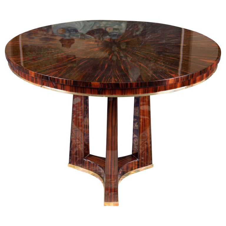 Small Round Breakfast Room Art Deco Table at 1stDibs