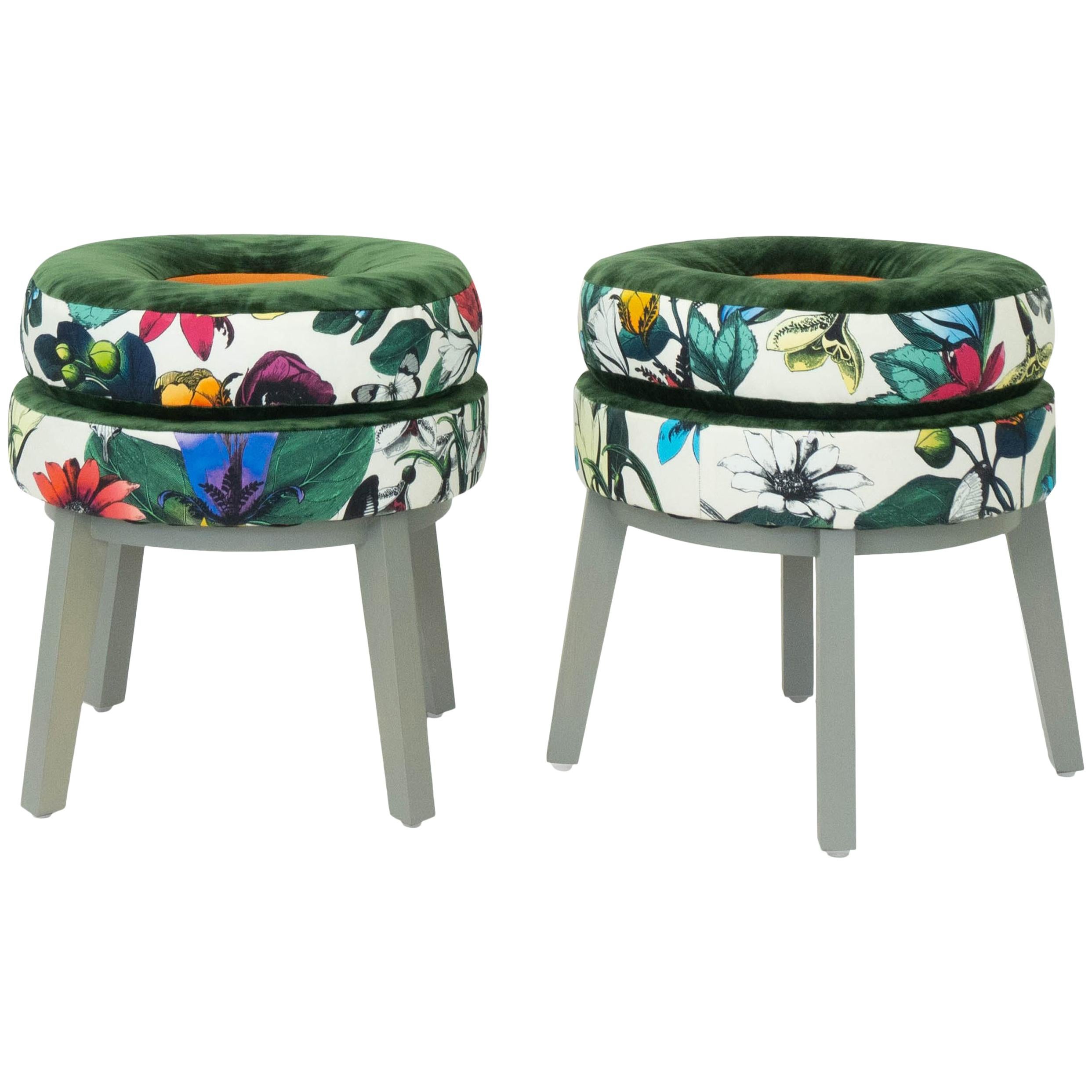 Small Round Organic "Live Edge" Stool at 1stdibs