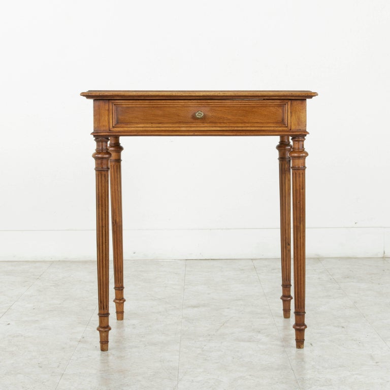 Small-Scale French Louis XVI Style Walnut Side Table or End Table with ...