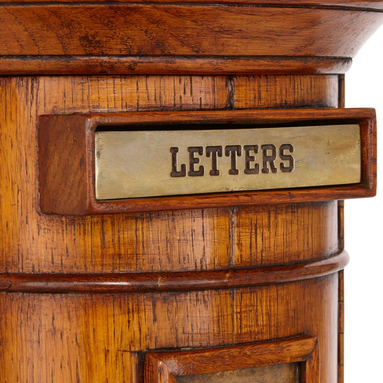 Small-Scale Oak Royal Mail Pillar Letter Box at 1stDibs