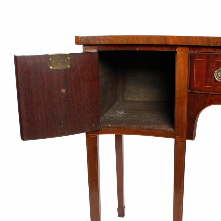 Small 19th Century Sheraton Georgian Style Inlaid Mahogany Sideboard ...