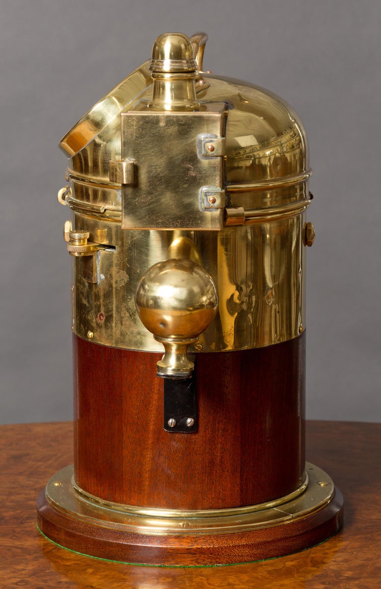 Small Ships Binnacle With Mahogany Base at 1stDibs