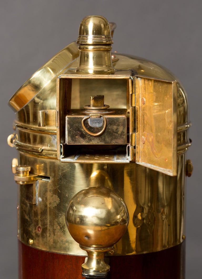 Small Ships Binnacle With Mahogany Base at 1stDibs