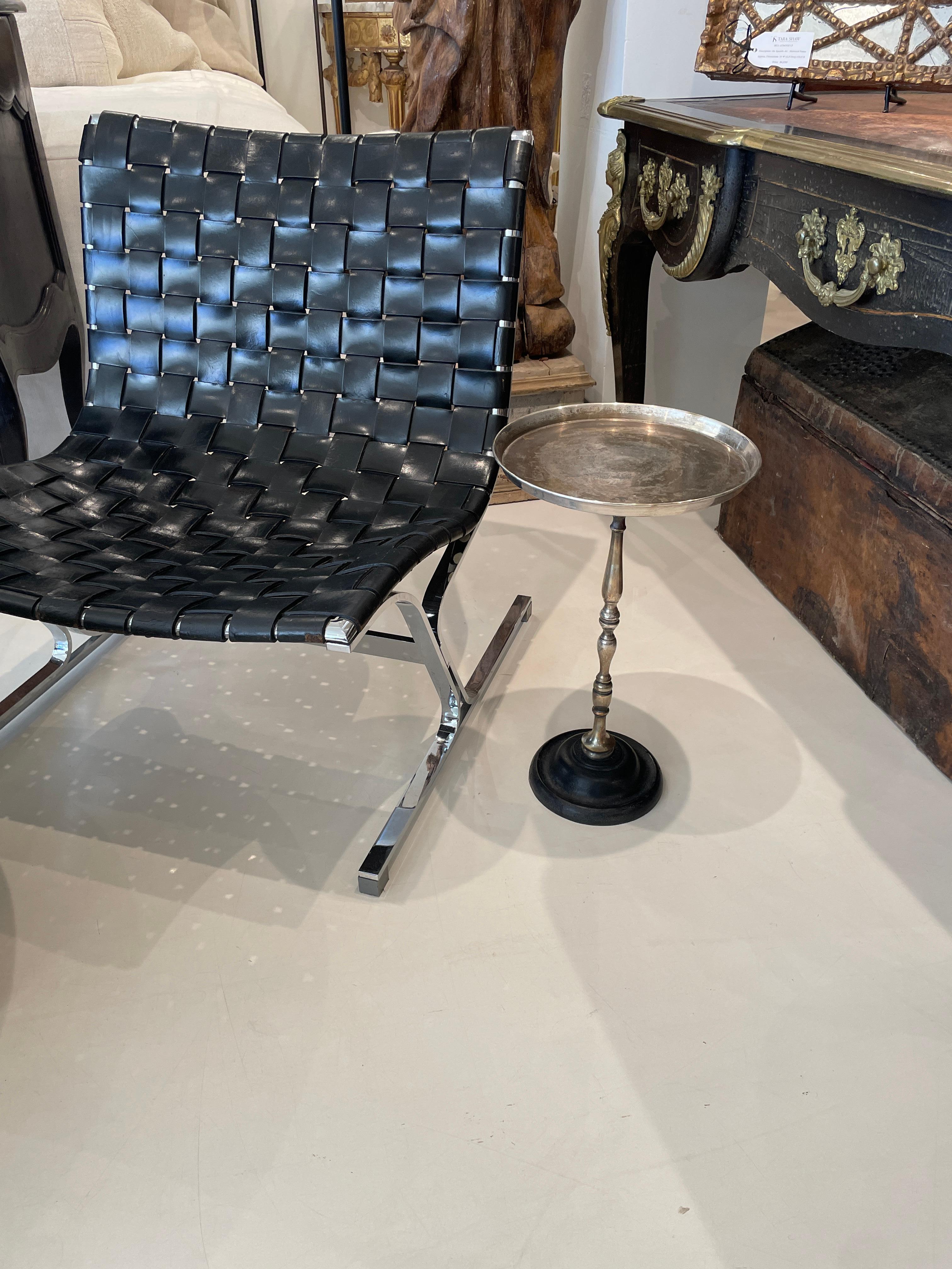 Small Silver Plate Table For Sale at 1stDibs