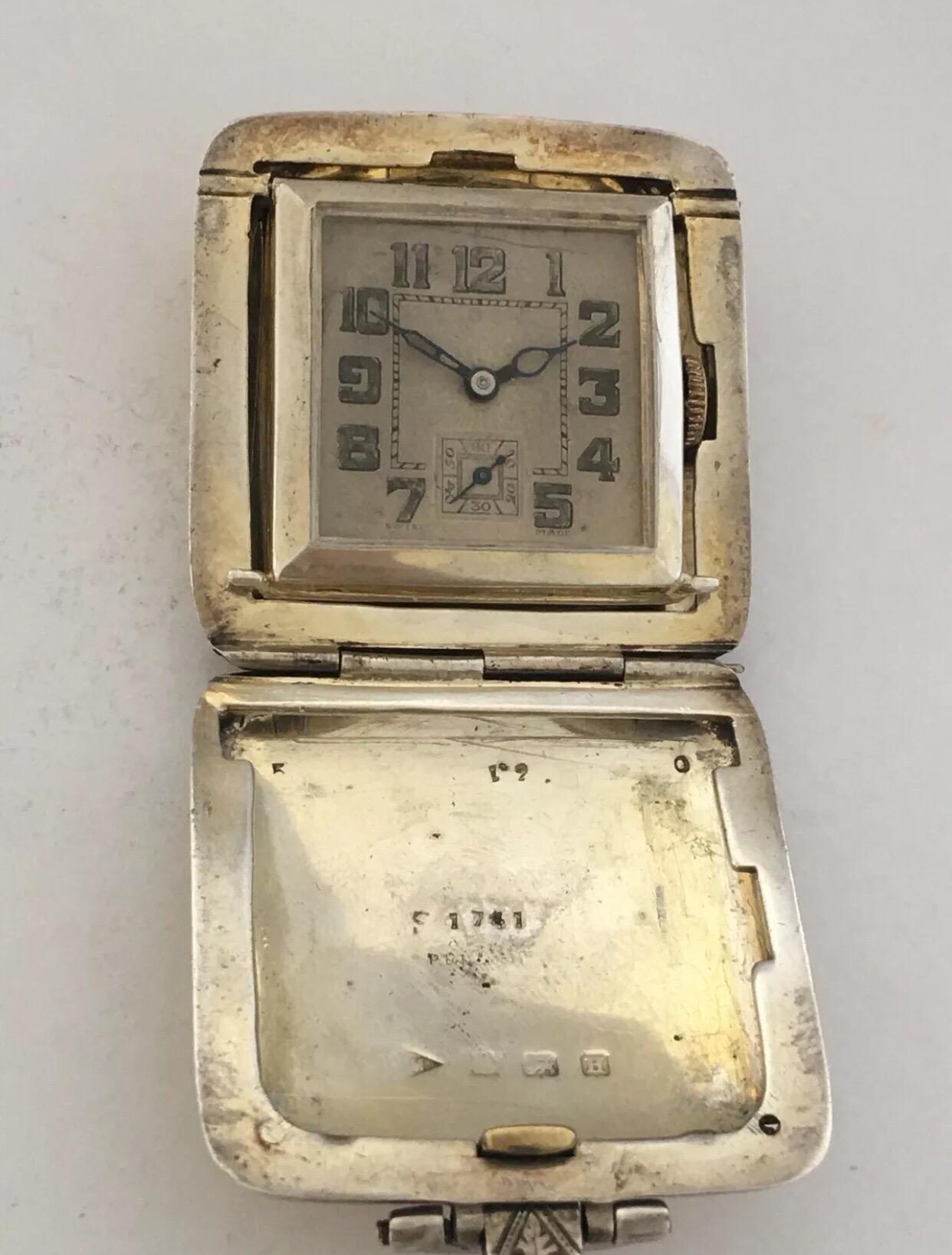 Small Silver yellow Enamel Travel Clock For Sale at 1stDibs | small ...