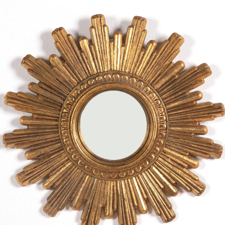 Small Size Sunburst Mirror at 1stDibs