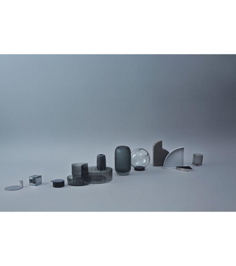 Small Smokey Glass Contemporary Vase For Sale at 1stDibs