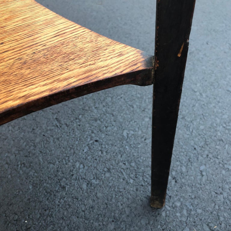 Small Square American Two-Tier Nightstand Or Plant Stand at 1stDibs