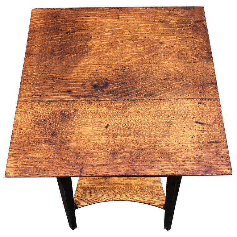 Small Square American Two-Tier Nightstand Or Plant Stand at 1stDibs