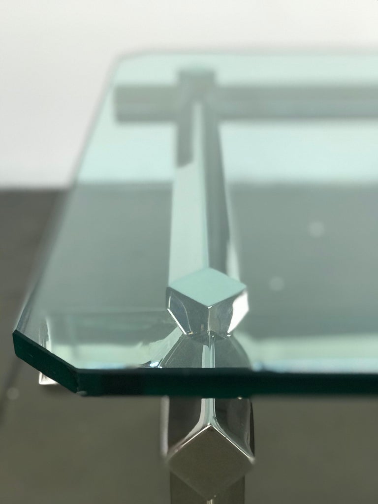 Mid Century Modern Small Square Cocktail Table after Karl Springer at ...