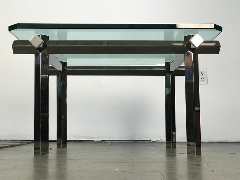 Mid Century Modern Small Square Cocktail Table after Karl Springer at ...