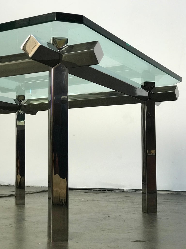 Mid Century Modern Small Square Cocktail Table after Karl Springer at ...