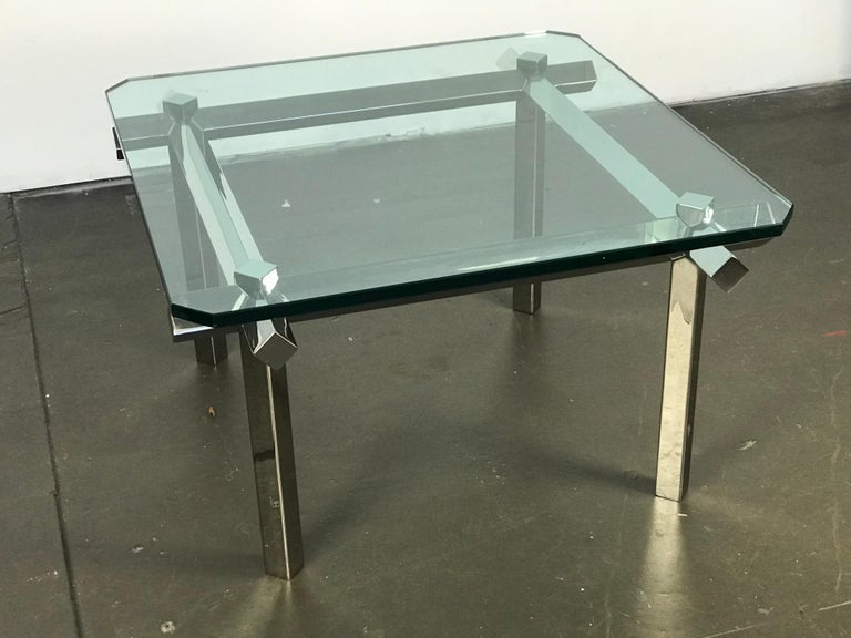 Mid Century Modern Small Square Cocktail Table after Karl Springer at ...