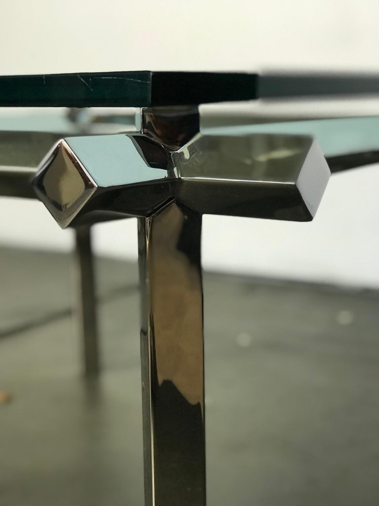 Mid Century Modern Small Square Cocktail Table after Karl Springer at ...