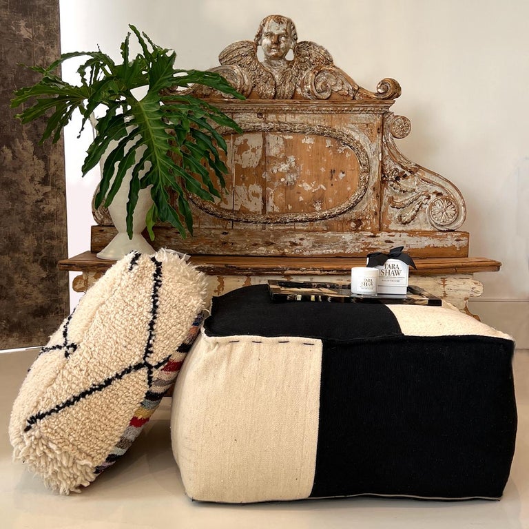 Small Square Indian Pouf For Sale at 1stDibs