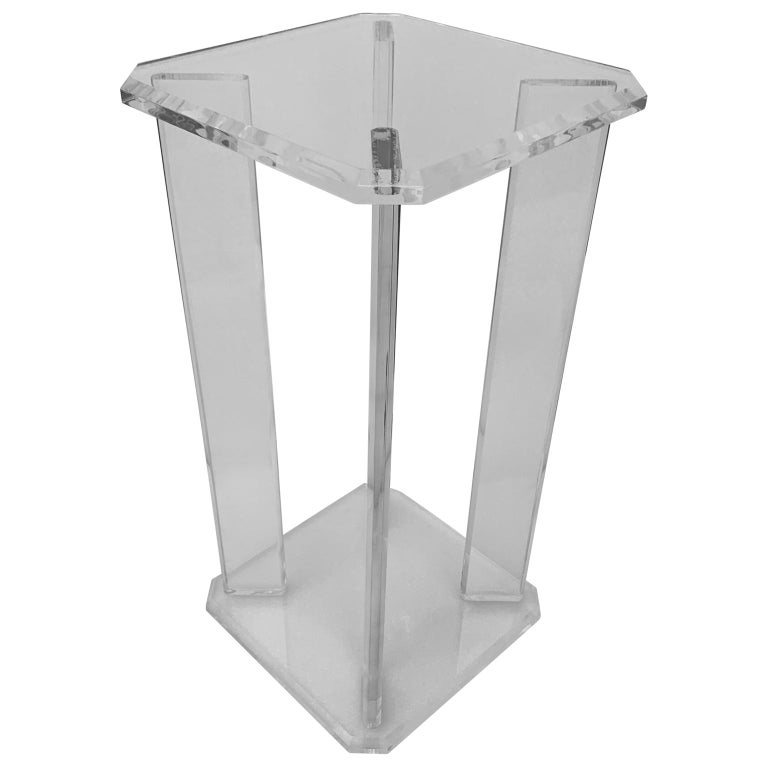 Small Square Mid-Century Modern Lucite Pedestal For Sale at 1stDibs ...