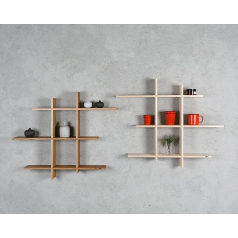 Small Stack Shelve in Oak Wood with Linseed Oil Color / Treatment For ...