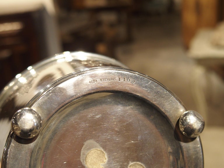 Small Sterling Silver Ice Bucket with Monogram "P" at 1stDibs
