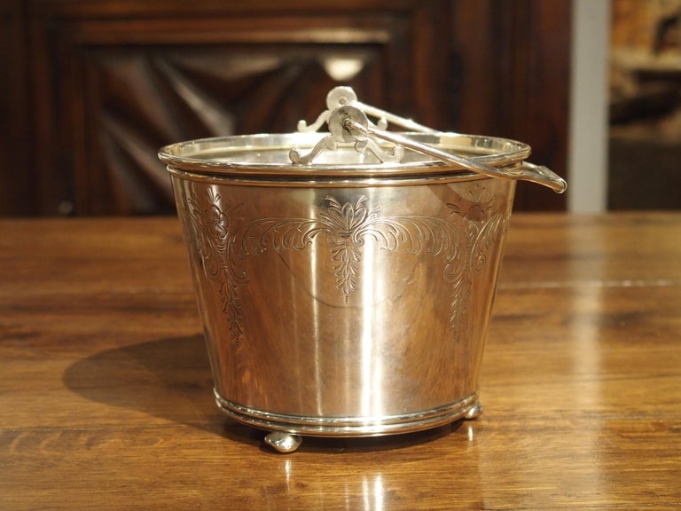 Small Sterling Silver Ice Bucket with Monogram "P" at 1stDibs