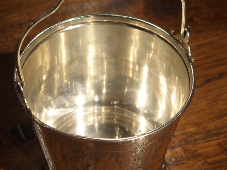Small Sterling Silver Ice Bucket with Monogram "P" at 1stDibs