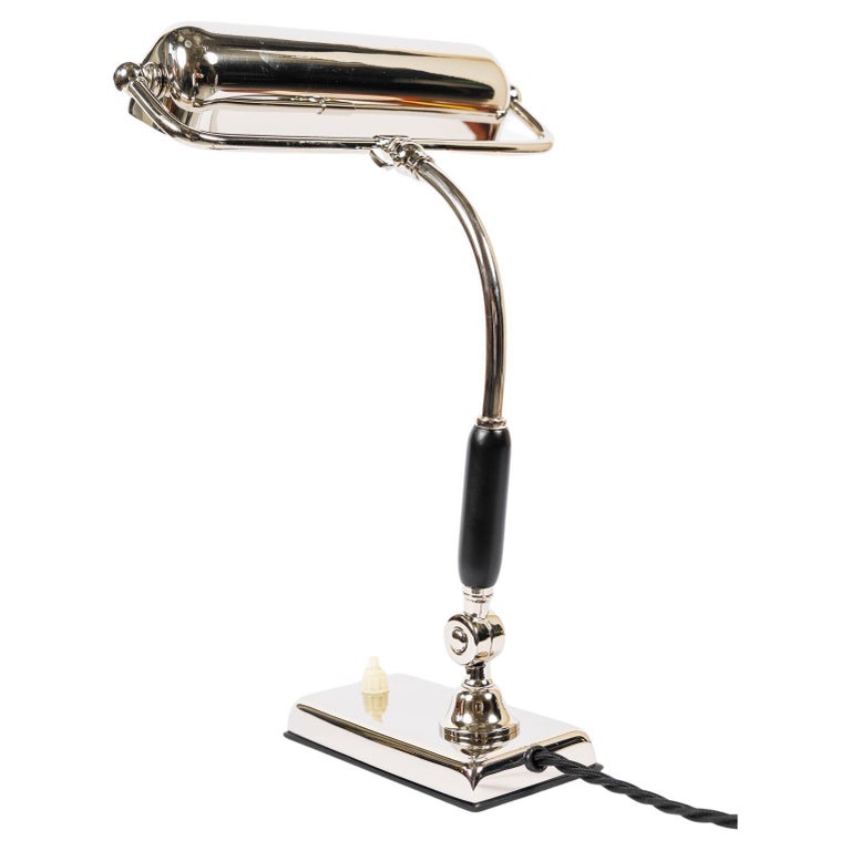 Small Swiveling Art Deco Table Lamp 'Nickel - Plated' Vienna Around ...