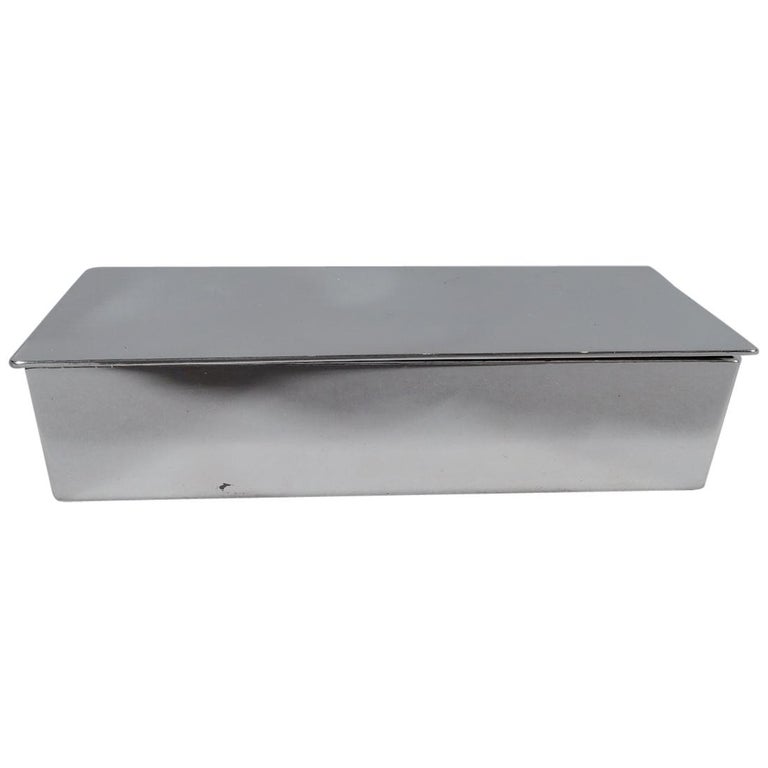 Small Tiffany Midcentury Modern Sterling Silver Box For Sale at 1stDibs