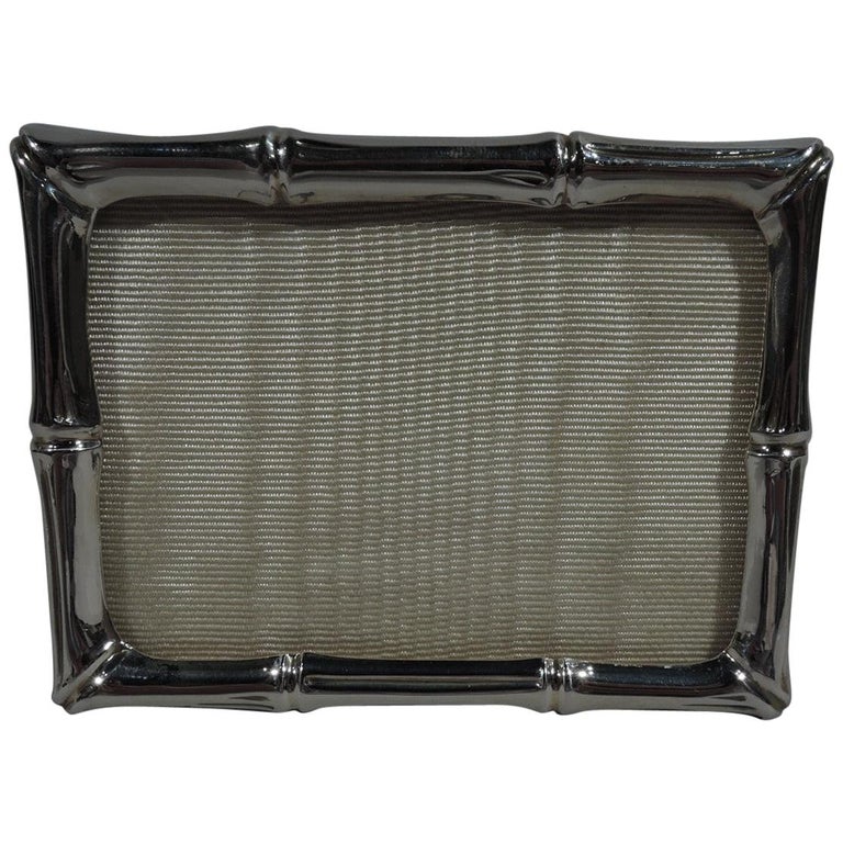 Small Tiffany and Co. Modern Sterling Silver Picture Frame in Bamboo ...