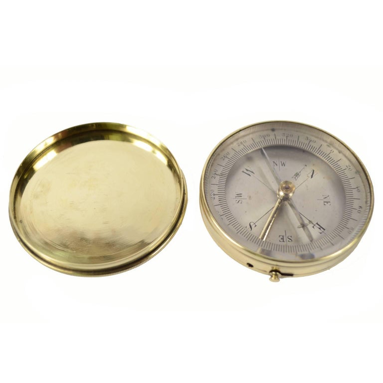 Small Travel Compass with Lid Made in Germany in the Early 1900s at 1stDibs