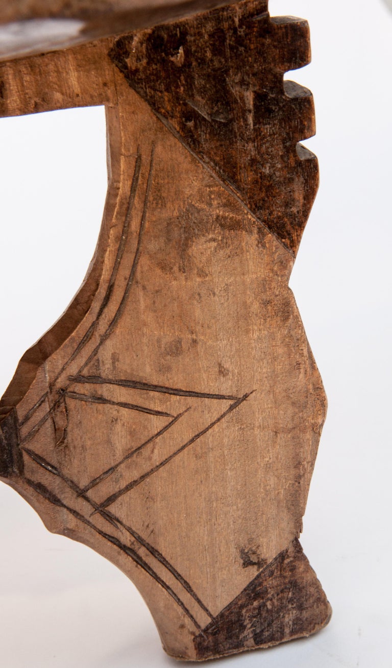 Small Tribal Wooden Stool from Tanzania, Mid-20th Century at 1stDibs