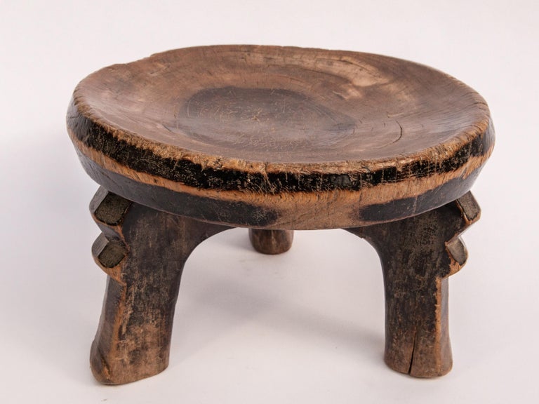 Small Tribal Wooden Stool from Tanzania, Mid-20th Century at 1stDibs