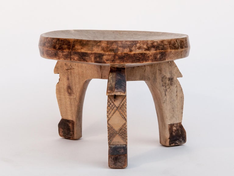Small Tribal Wooden Stool, Tanzania, Mid-20th Century at 1stDibs