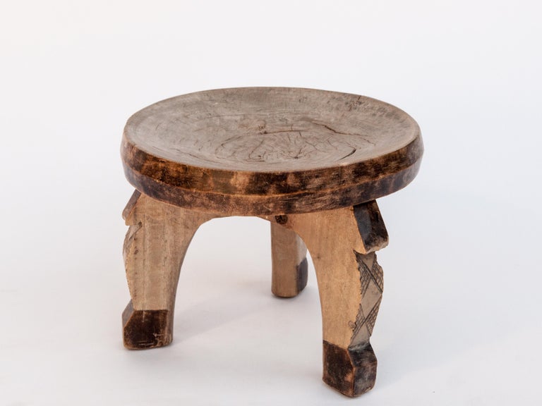Small Tribal Wooden Stool, Tanzania, Mid-20th Century at 1stDibs