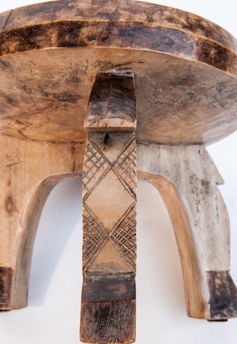 Small Tribal Wooden Stool, Tanzania, Mid-20th Century at 1stDibs