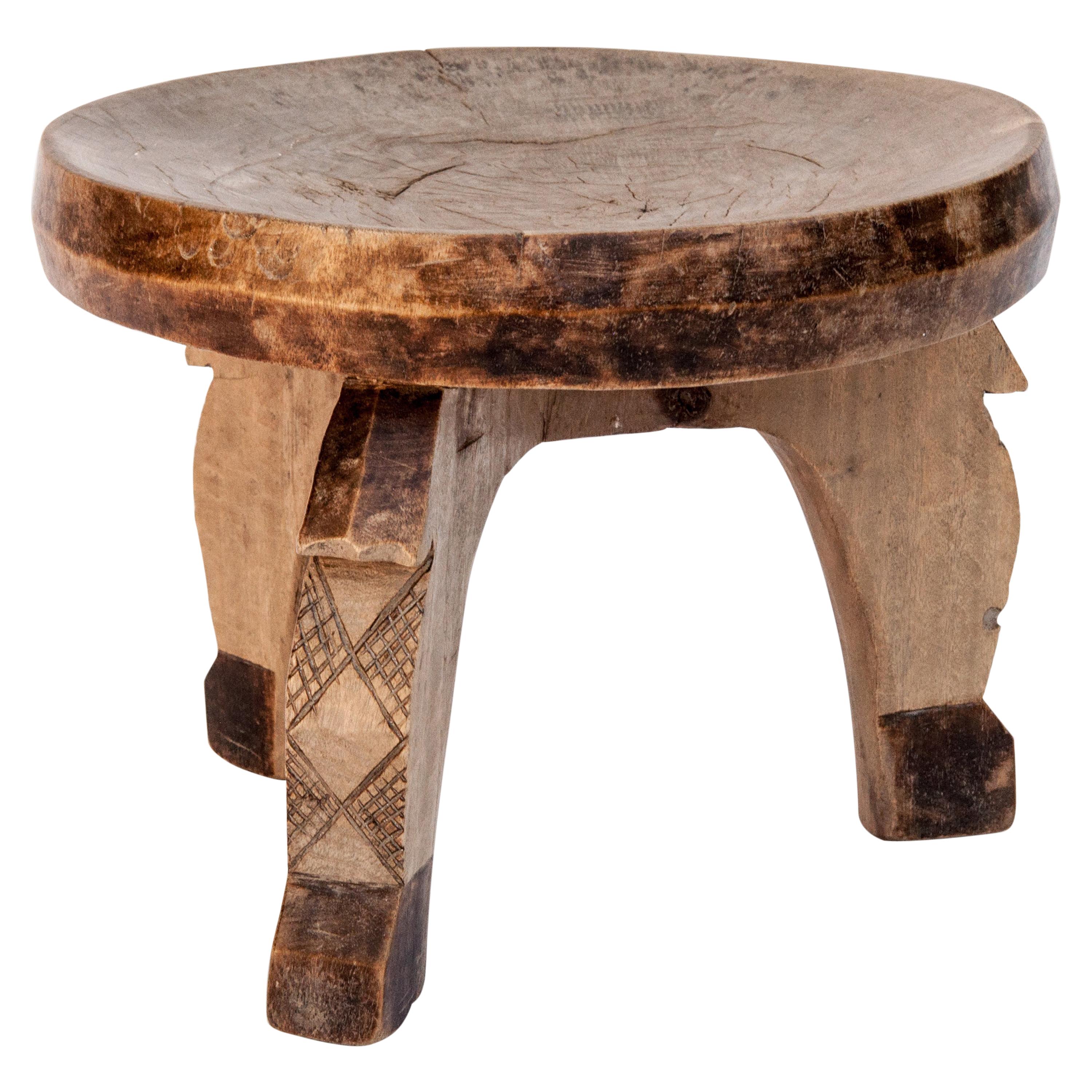 Small Tribal Wooden Stool, Tanzania, Mid-20th Century at 1stDibs