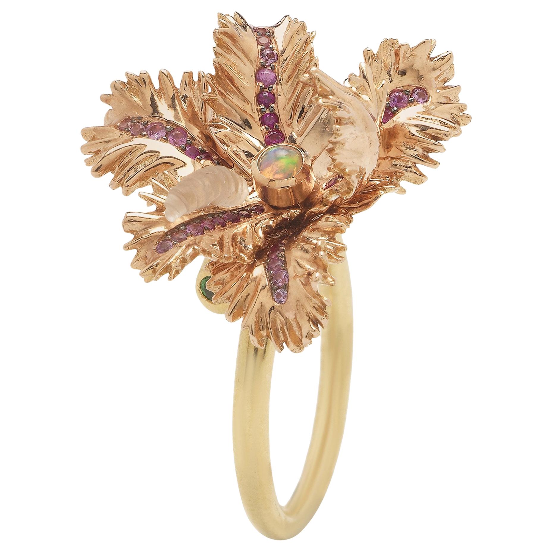 Big Tulip Ring, Diamonds For Sale at 1stDibs