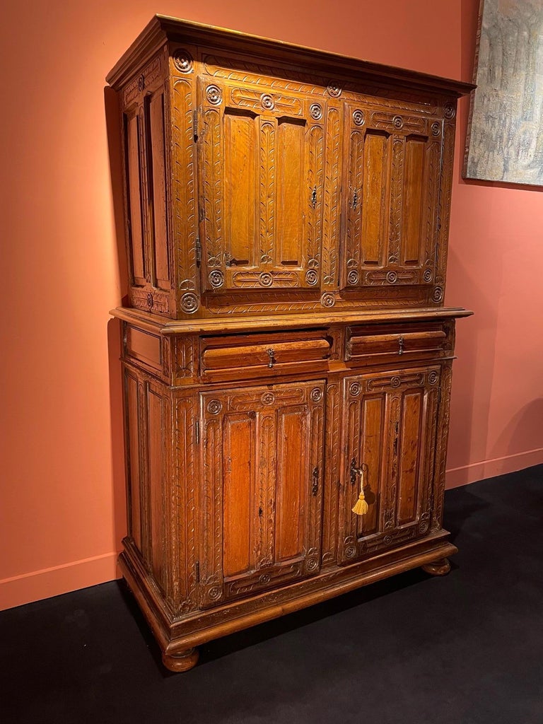 Small Two-Body Buffet Decorated with Bird Quills For Sale at 1stDibs
