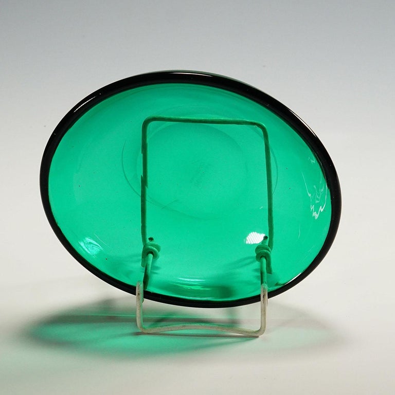 Small Venini Dish in Green Murano Art Glass, Carlo Scarpa Ca. 1930s For ...